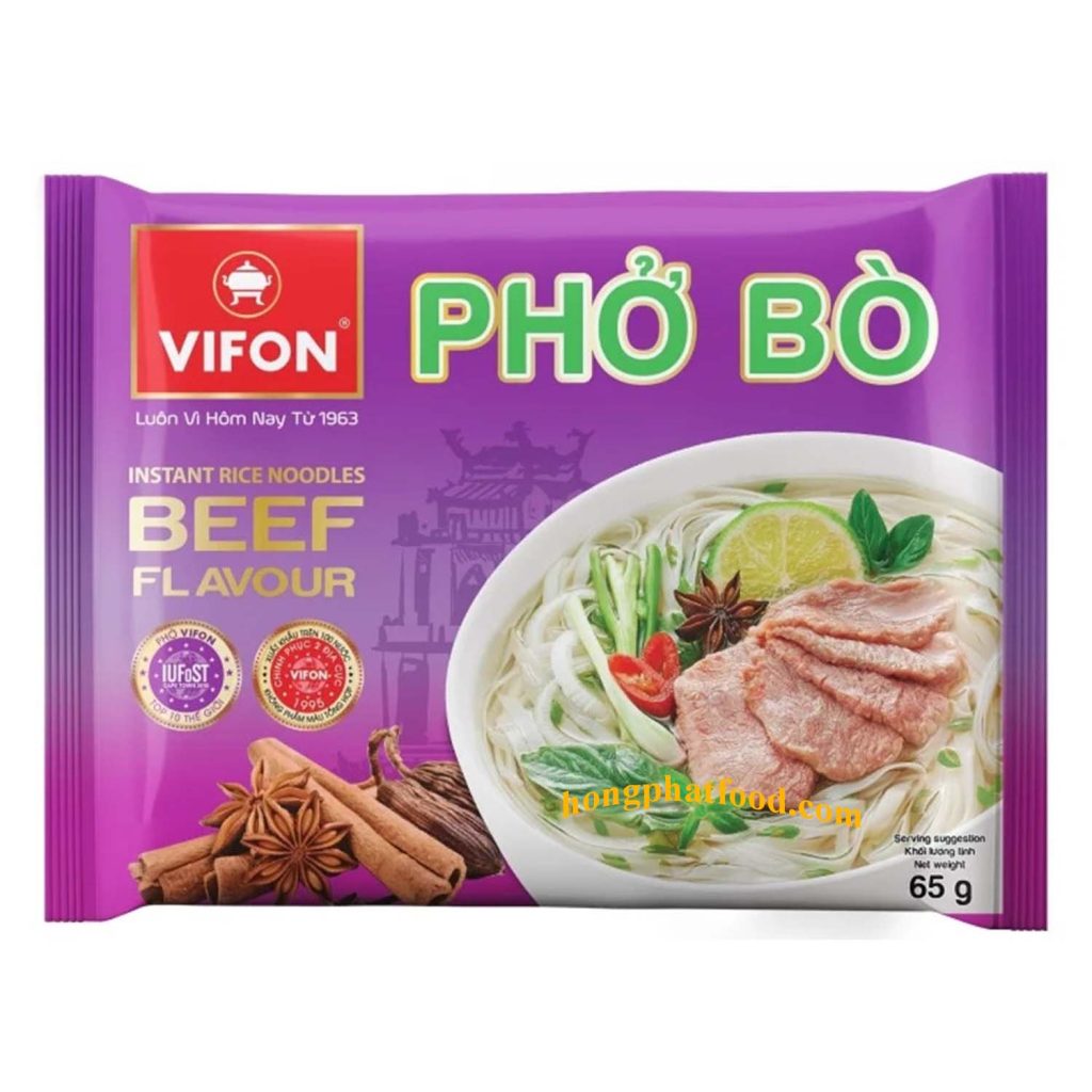 Vifon Beef Instant Rice Noodles 65g | Hong Phat Co., Ltd
