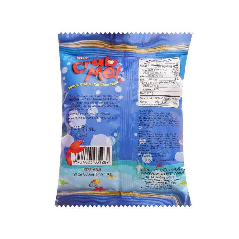 Oishi Crab Me Snack - 8g/15g/39g/75g | Hong Phat Co., Ltd