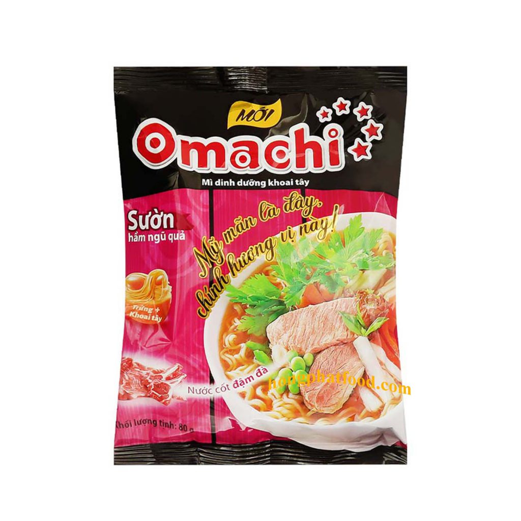 Omachi Five-Fruit Stewed Rib Instant Noodles 80g | HONG PHAT