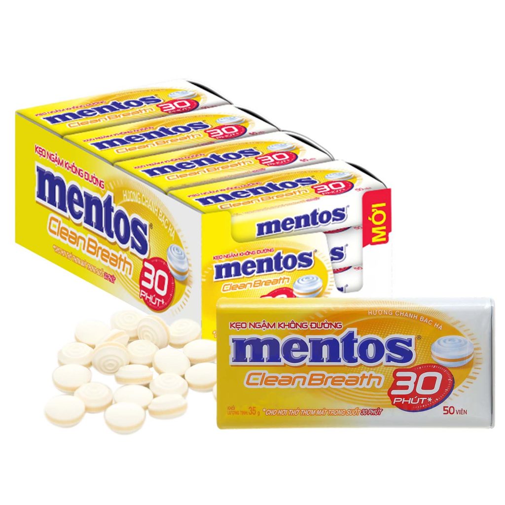 Mentos Lemon Mint Lozenges Candy 35g | Hong Phat Co., LTD