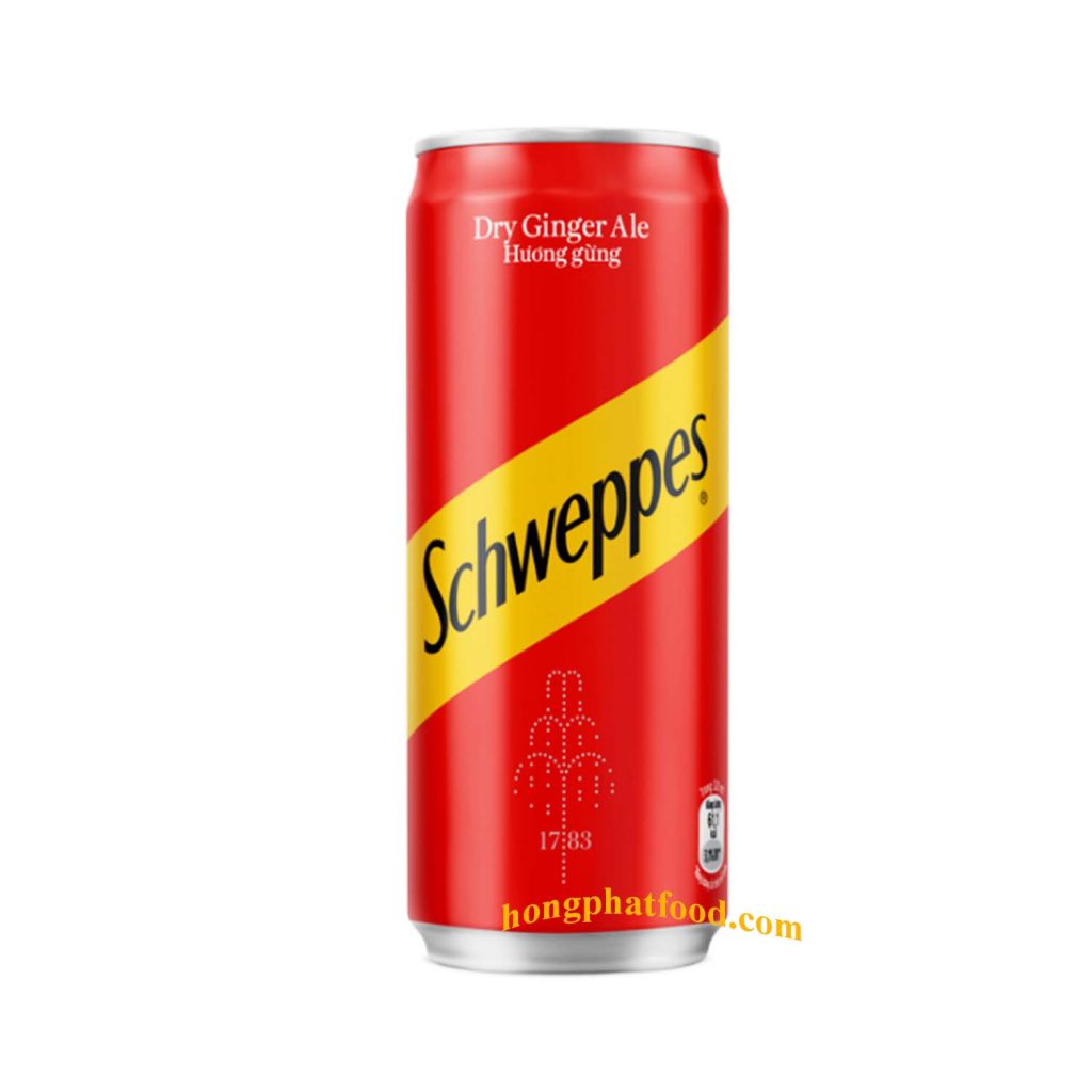 Schweppes Dry Ginger Ale Soda Can 320ml | Hong Phat Co., ltd