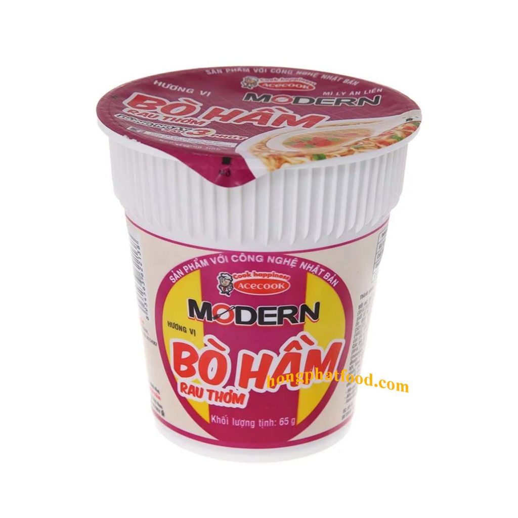 Modern Beef Stewed With Herb Instant Noodles Cup 65g - HONG PHAT IMPORT ...