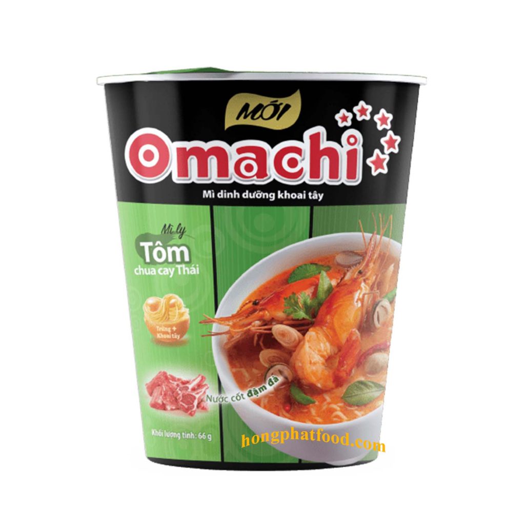 Omachi Thai Sour & Spicy Shrimp Instant Noodles Cup 68g