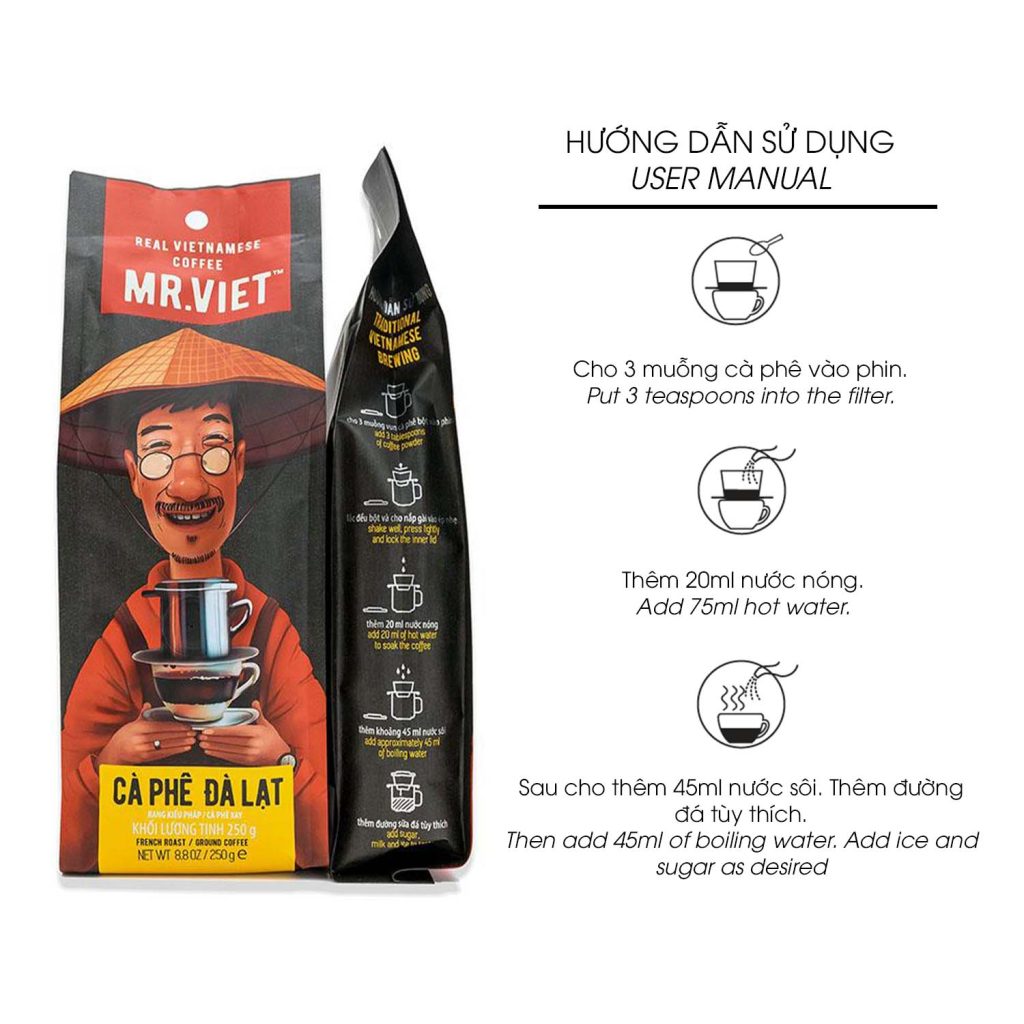 Mr. Viet Da Lat Ground Roasted Coffee 250g