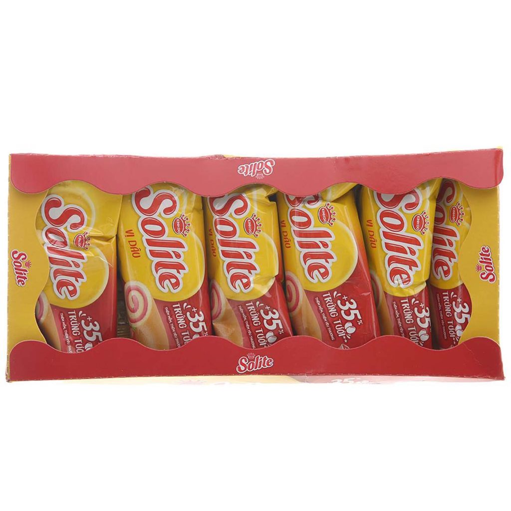 Solite Strawberry Cream-Rolled Sponge Cake 180g - HONG PHAT IMPORT ...