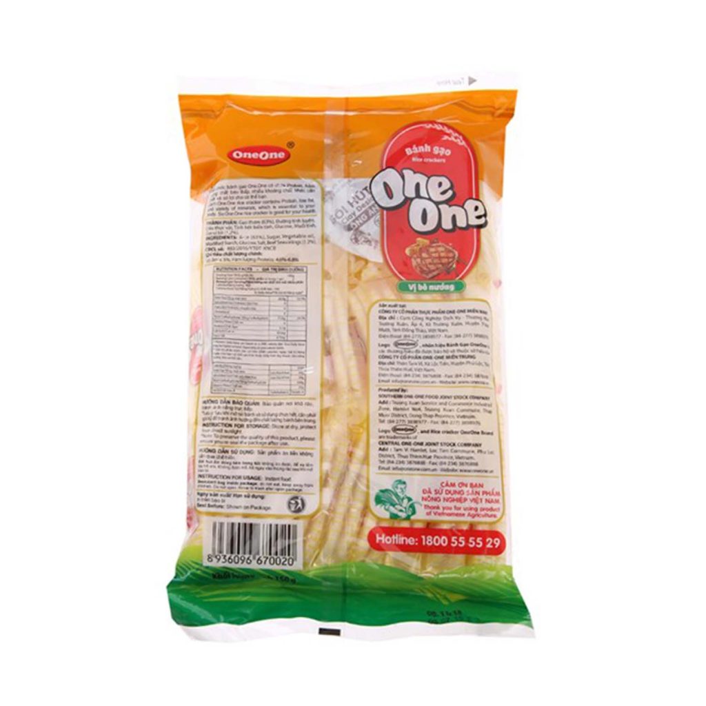 One One Grilled Beef Rice Cracker 150g - HONG PHAT IMPORT EXPORT CO., LTD