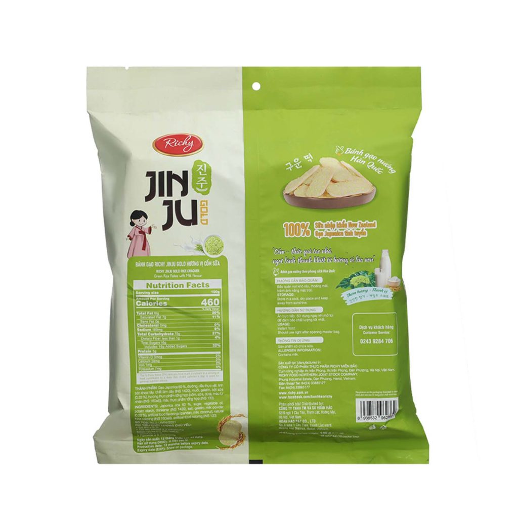 Richy Jinju Milk Young Rice Rice Cracker 145g - HONG PHAT IMPORT EXPORT CO., LTD