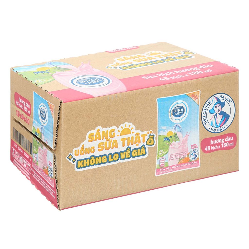 Dutch Lady Strawberry Fresh Milk Bag 180ml - HONG PHAT IMPORT EXPORT CO ...
