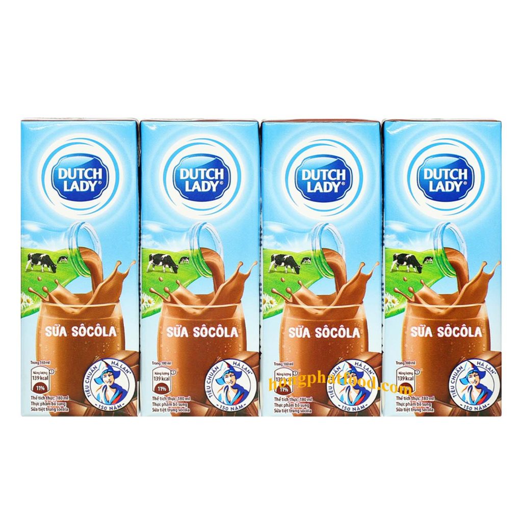 Dutch Lady Chocolate Fresh Milk 180ml - HONG PHAT IMPORT EXPORT CO., LTD