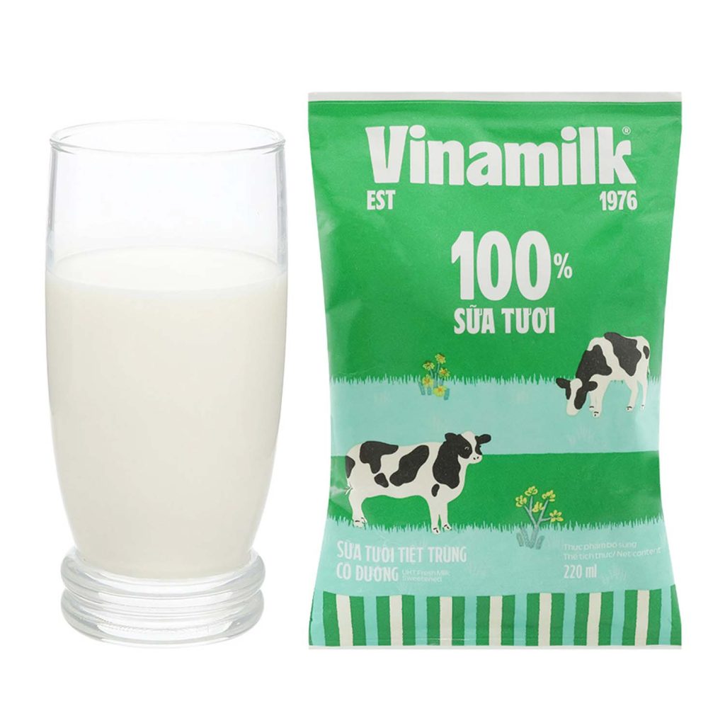 Vinamilk Sweetened Fresh Milk 220ml - HONG PHAT IMPORT EXPORT CO., LTD