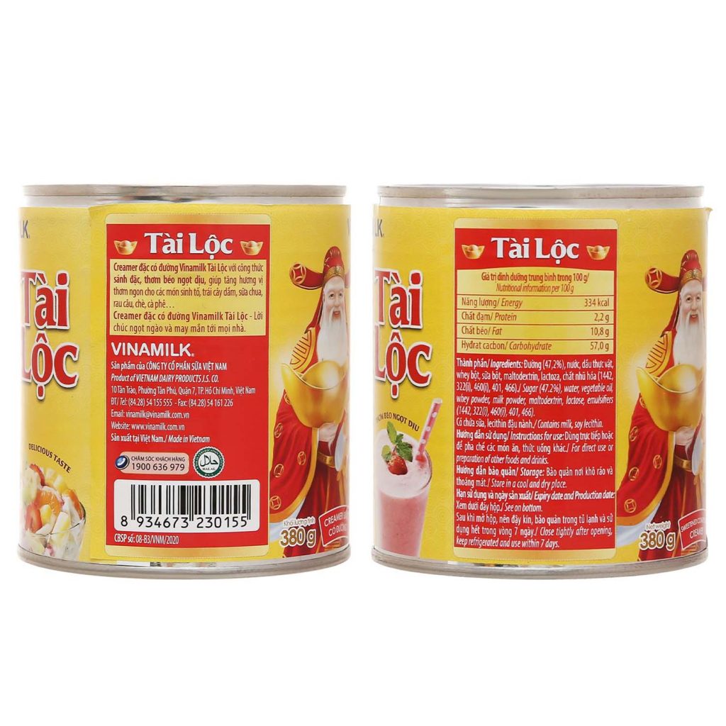 Tai Loc Sweetened Condensed Milk Can 380g - HONG PHAT IMPORT EXPORT CO ...