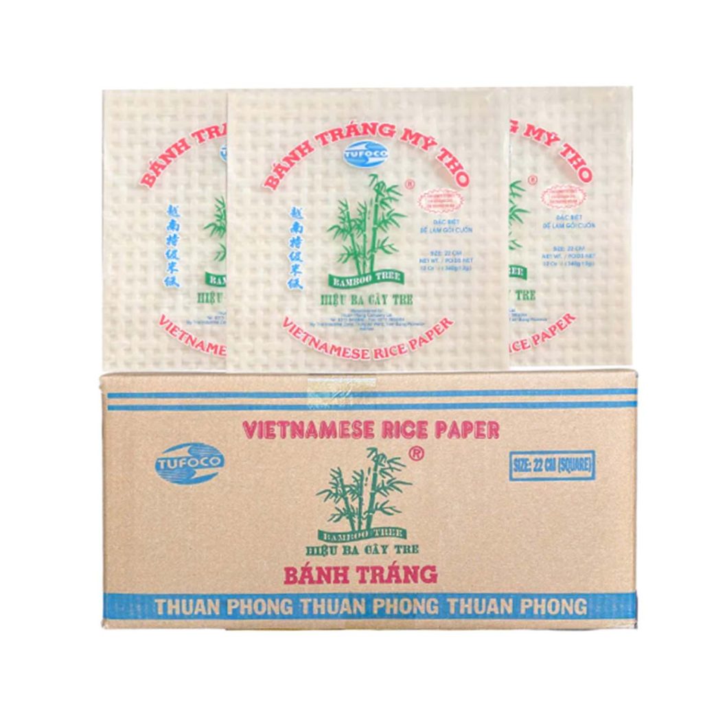 Tufoco Fresh Spring Roll Rice Paper 340g (Square) | Hong Phat